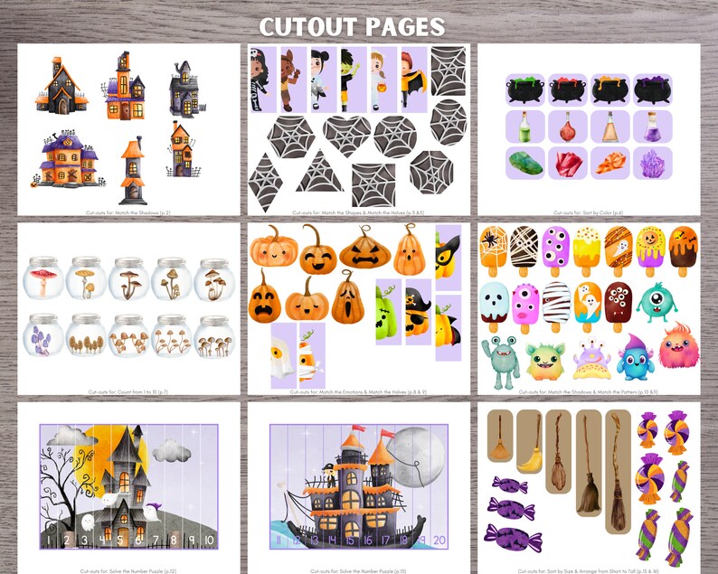 Halloween Activity Book: Printable Busy Binder for Preschool (PDF ...