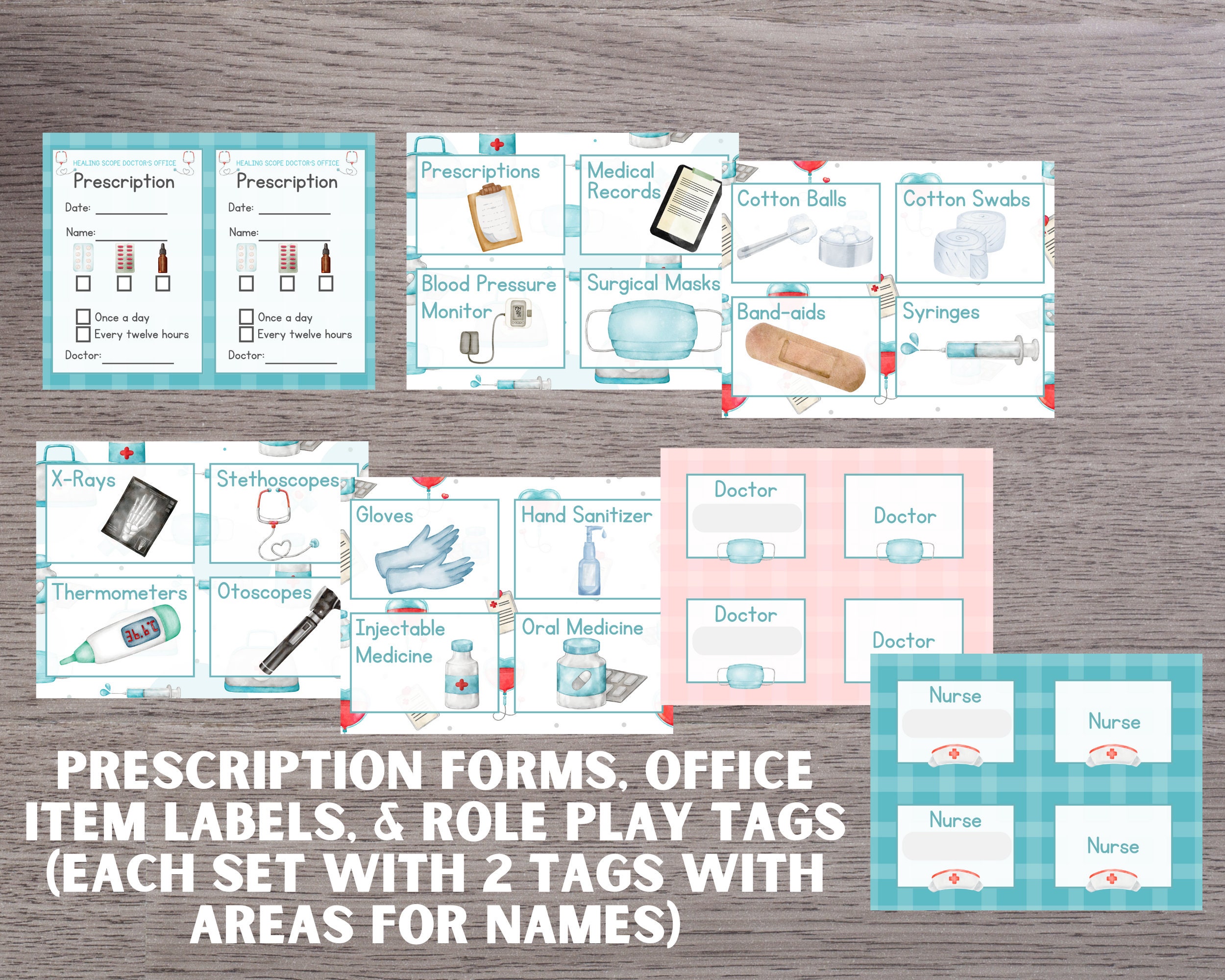 Doctor Pretend Play Printable, Doctors Office Dramatic Play, Dramatic ...