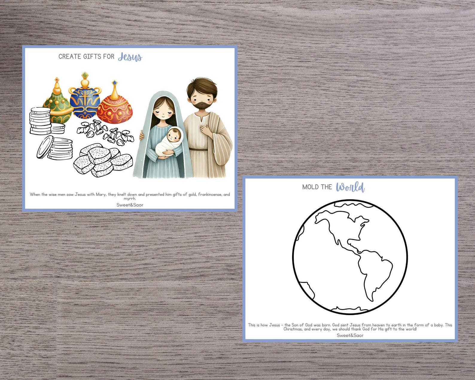 Christmas Story Playdough Mats, Birth of Jesus Bible Story Activity ...