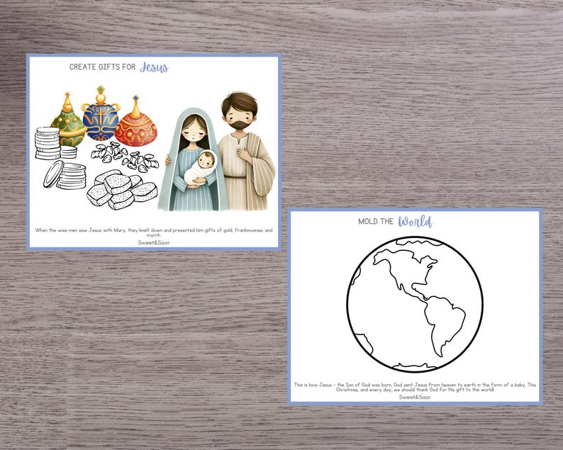 Nativity Story Playdough Mats: Christmas Bible Activity (PDF Download ...