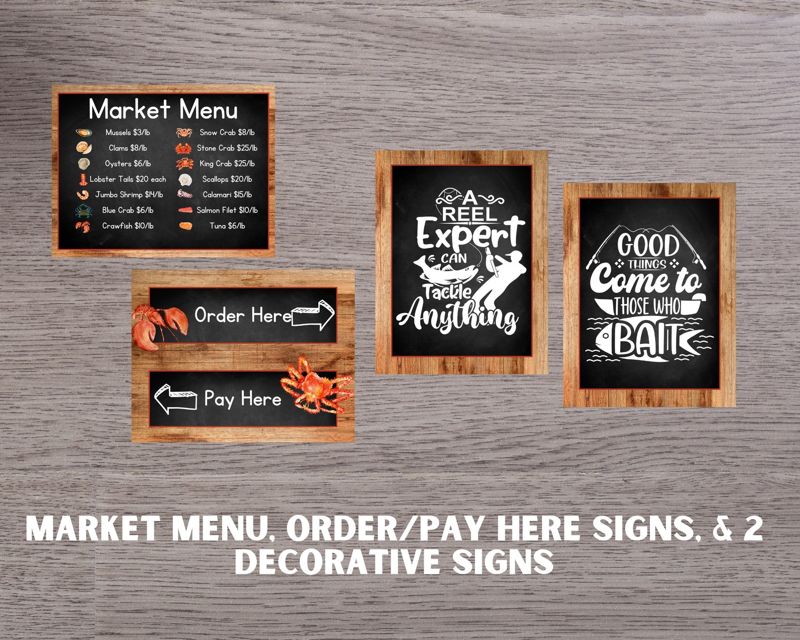 Seafood Market Dramatic Play, Fish Market Pretend Play Printable ...