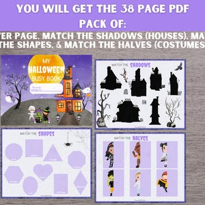 Halloween Busy Book, Printable Halloween Activity Book, Halloween Busy ...