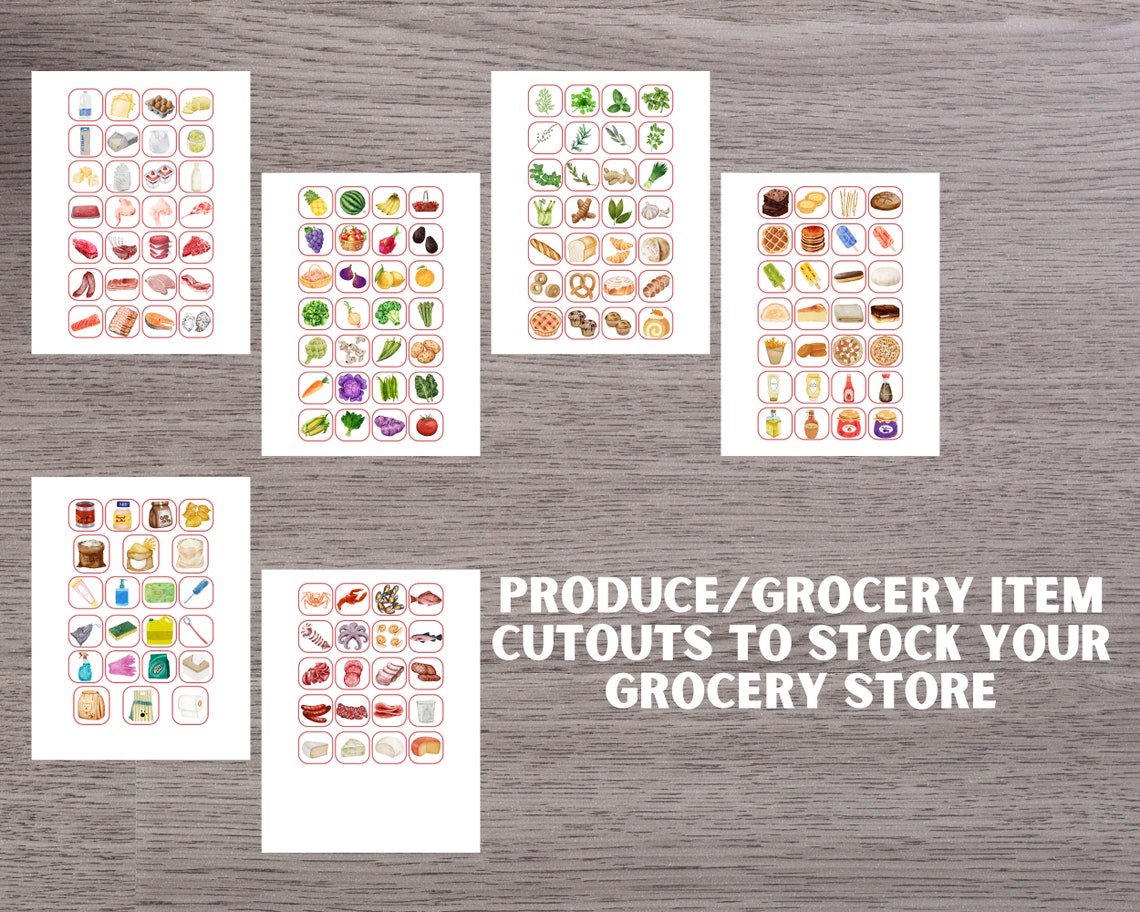 Grocery Store Pretend Play, Grocery Store Dramatic Play Prtintable ...