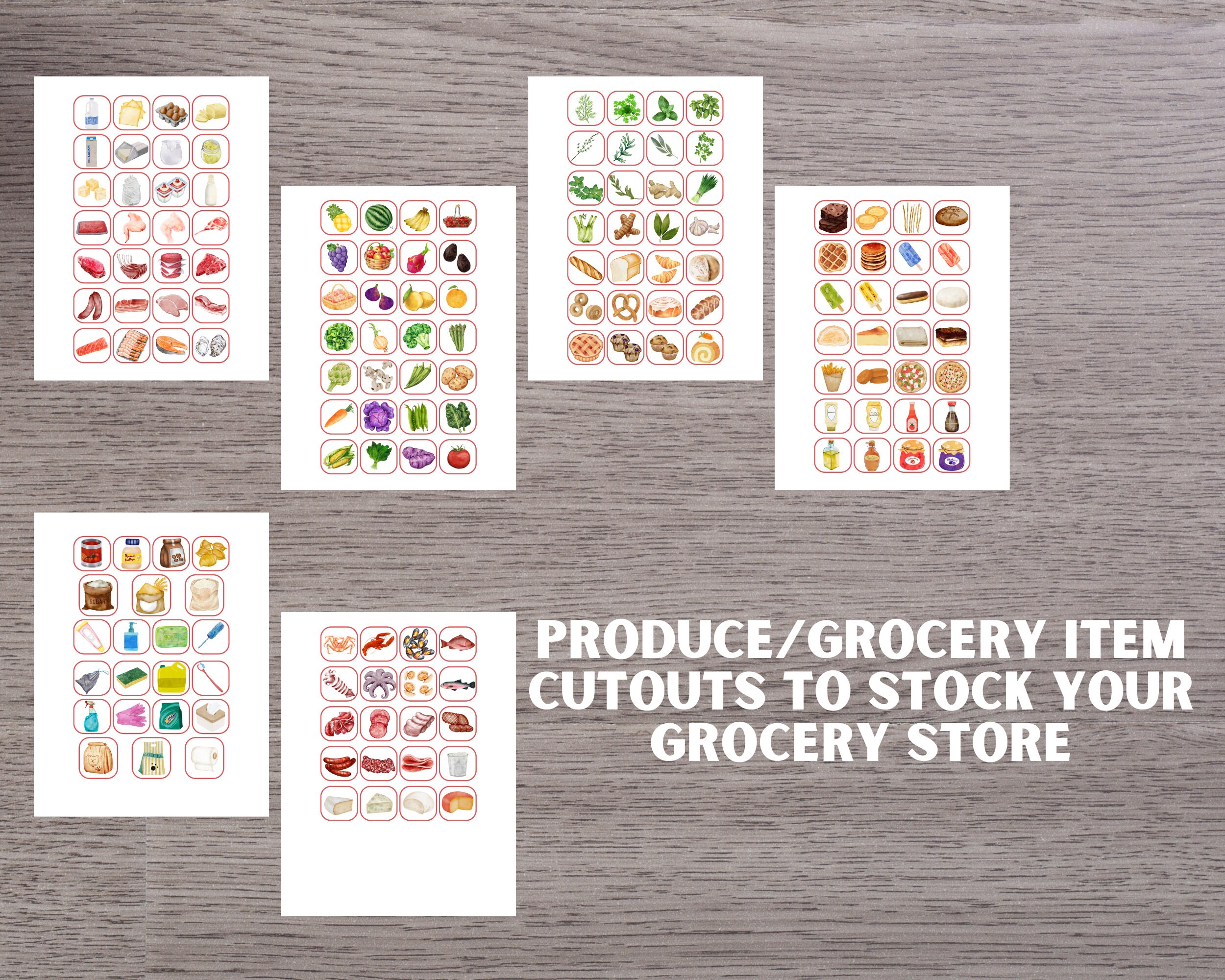 Grocery Store Pretend Play, Grocery Store Dramatic Play Prtintable ...