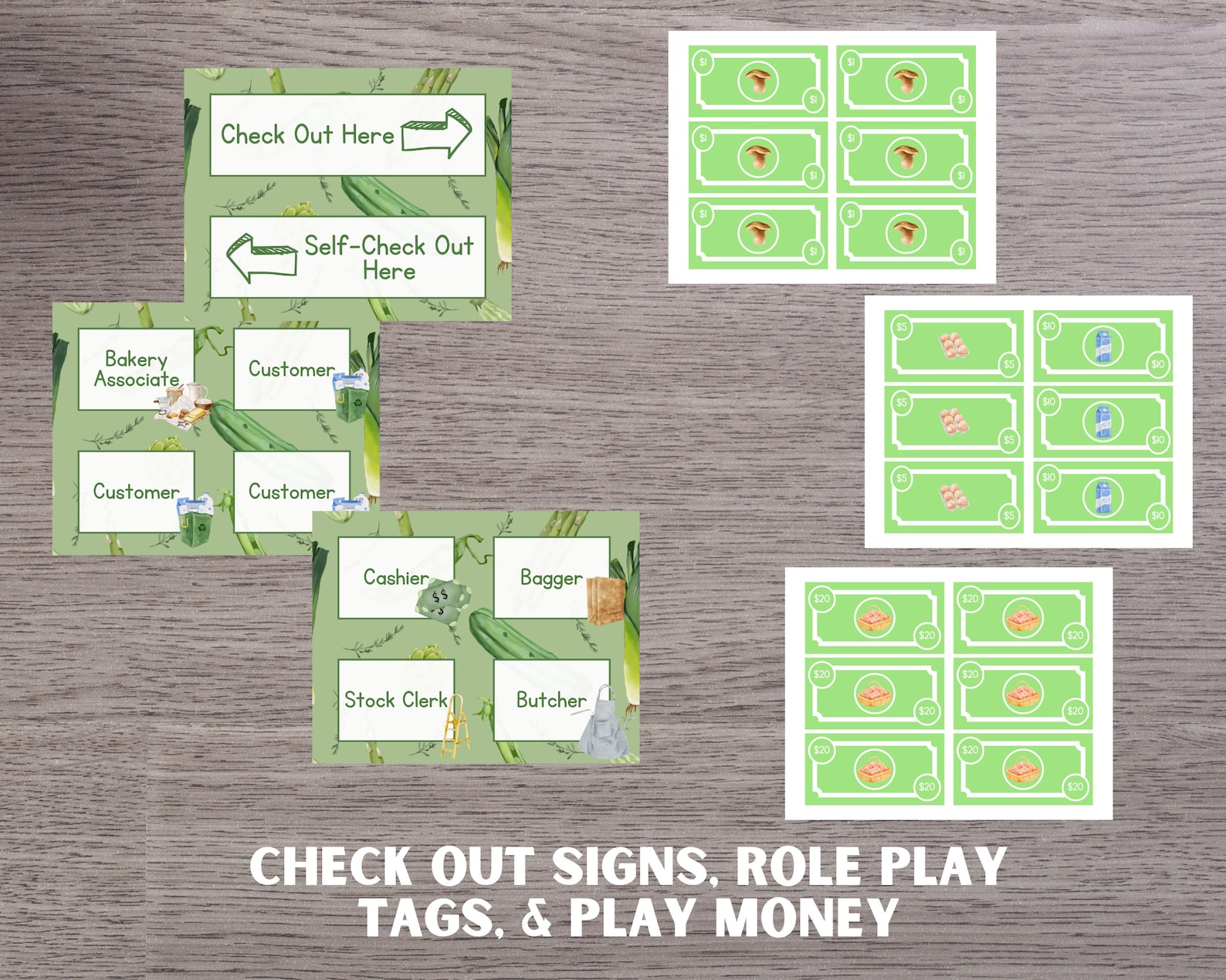 Grocery Store Pretend Play, Grocery Store Dramatic Play Prtintable ...