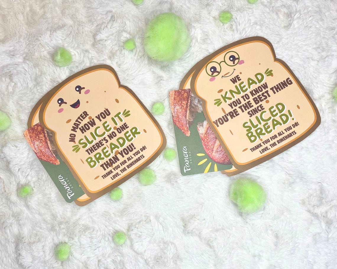 Sandwich Gift Card Holder Printable, Personalized Teacher Appreciation ...