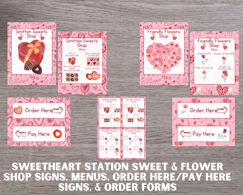 Valentine's Day Dramatic Play, Sweetheart Station Pretend Play ...