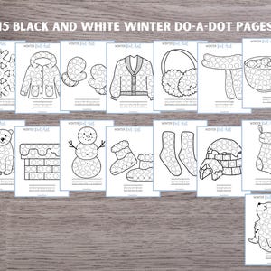 Winter Dot Marker Activity Pages: Printable Coloring Pages (PDF ...