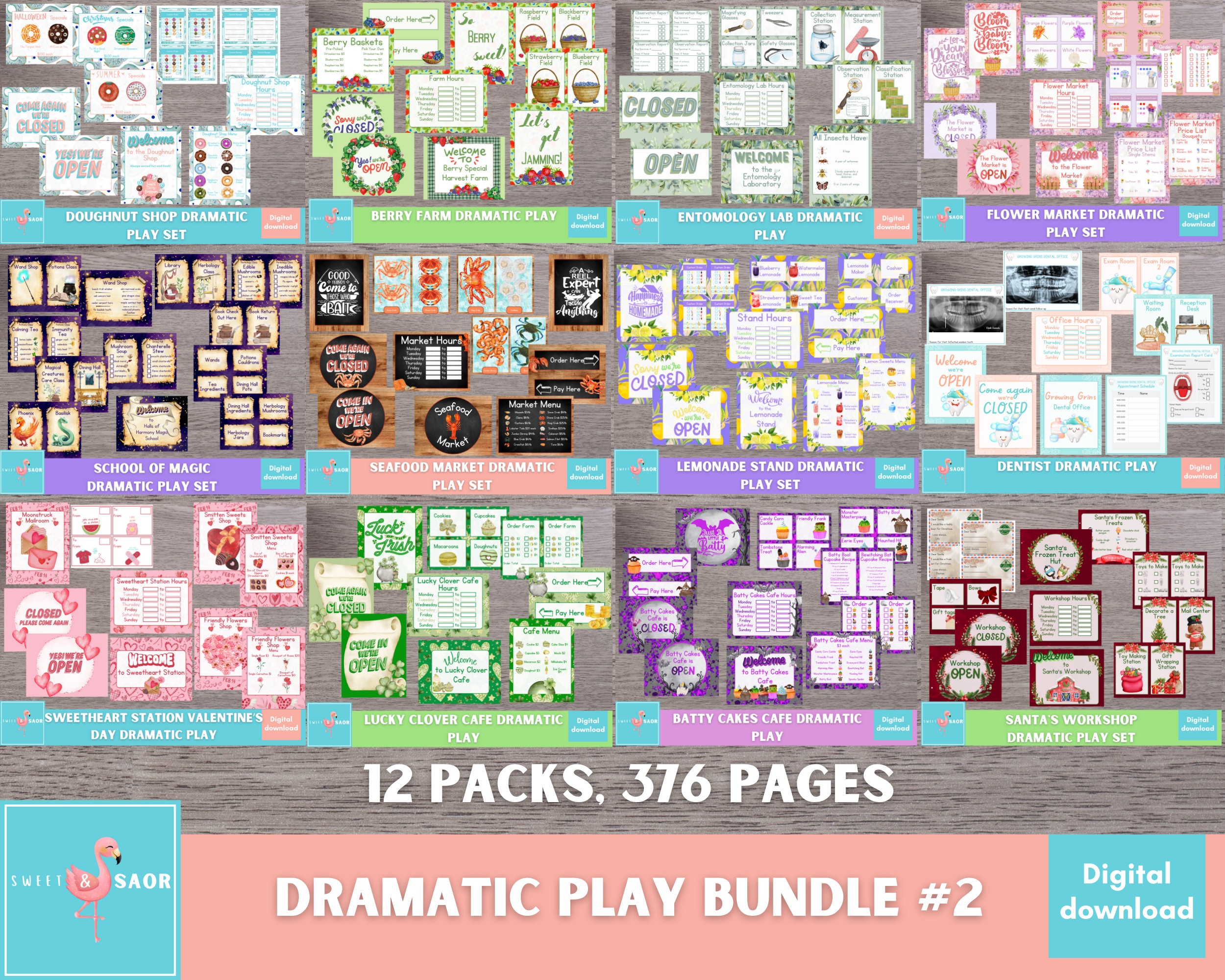 Dramatic Play Bundle #2, Pretend Play Printable Bundle, Dramatic Play ...
