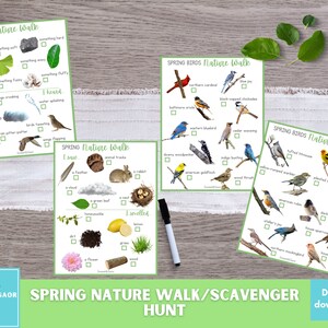 Spring Scavenger Hunt Printable, Spring Nature Walk, Outdoor Sensory ...