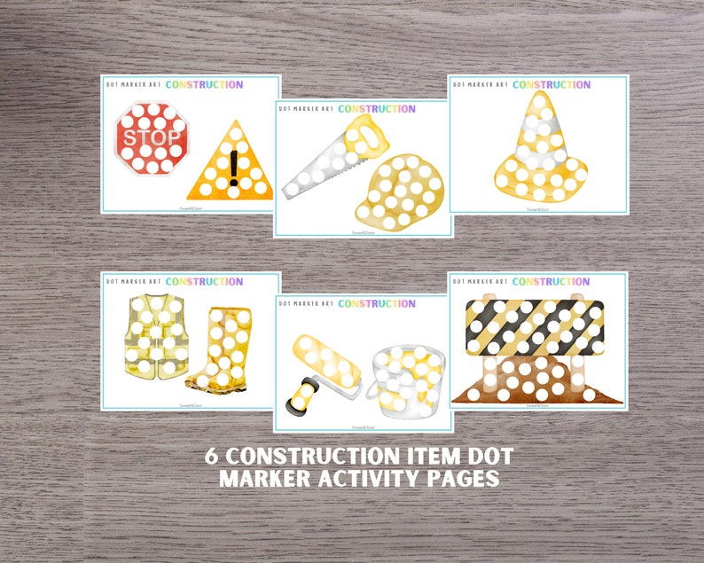 Construction Dot Marker Printable, Preschool Dot Marker Activity, Dab ...