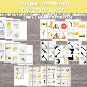 Construction Preschool Activity Bundle: Fine Motor Skills (digital ...