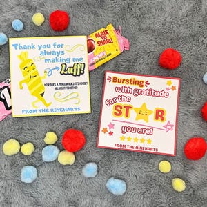Printable Candy Gram Gift Tags: Teacher & Employee Appreciation ...