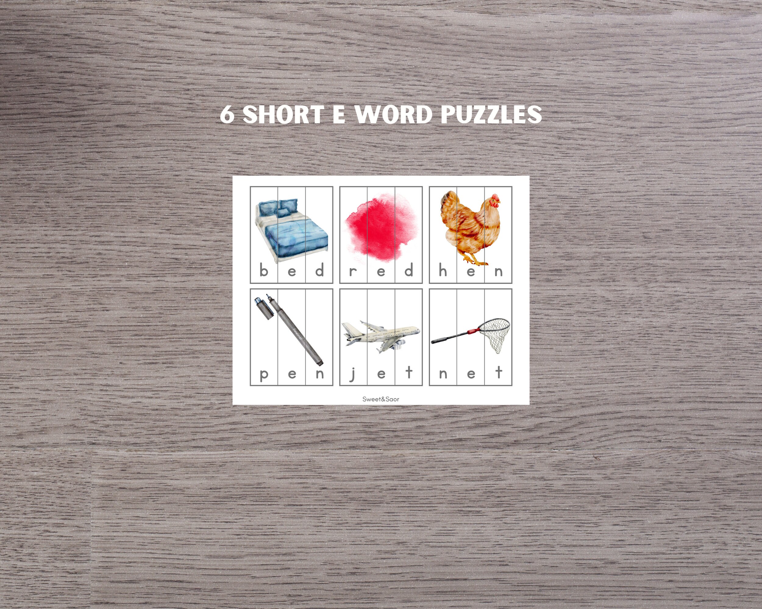 CVC Word Puzzles: Preschool Phonics Printable (PDF) - Etsy