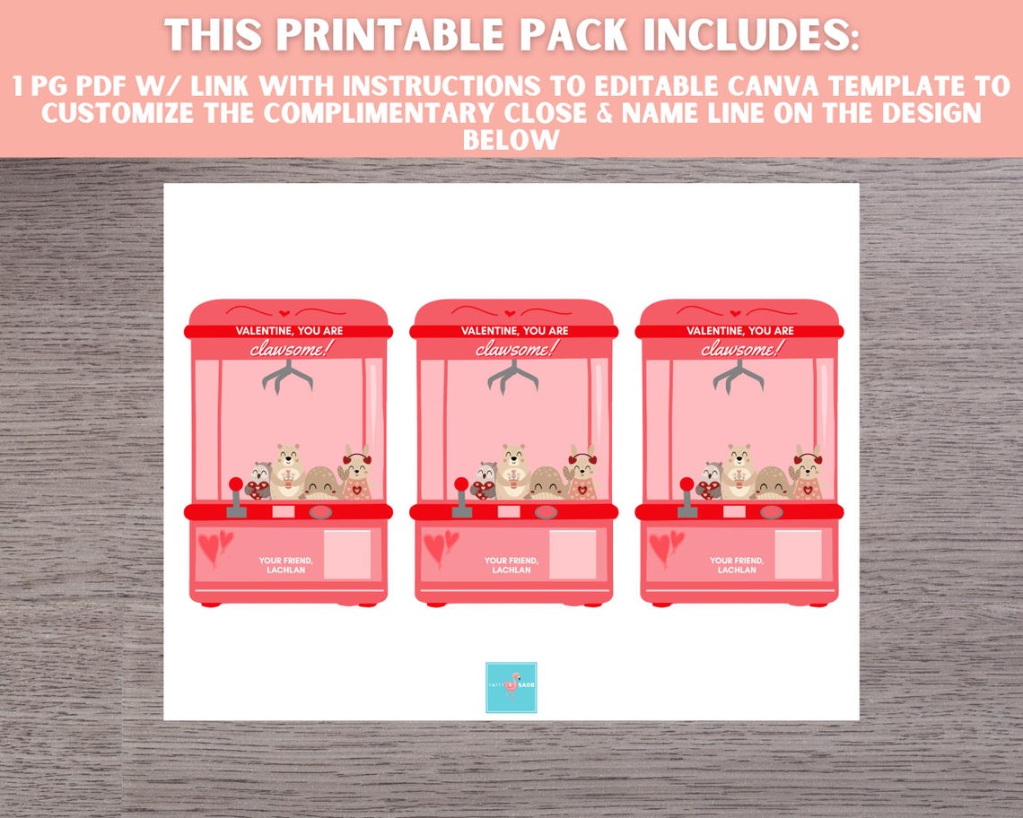 Kids Desk Pet Valentines: Printable Classroom Valentine Cards - Etsy
