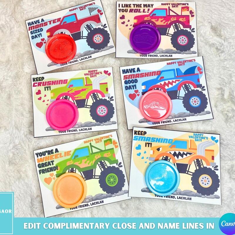 Monster Truck Valentine - Etsy