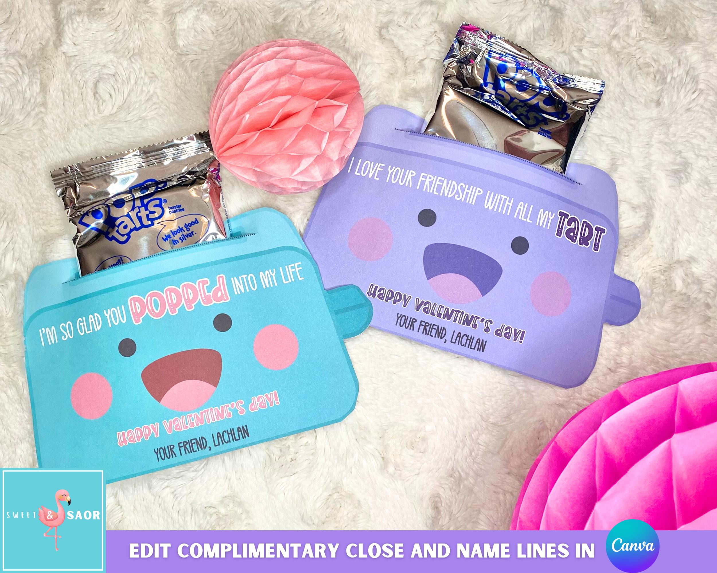 Printable Pop Tart Valentine's Day Cards: Classroom Gift Exchange (PDF ...
