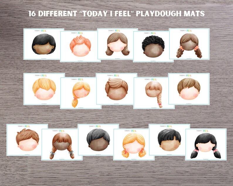 Emotions Play Dough Mats, Preschool Printable, Feelings Play Doh Mats ...