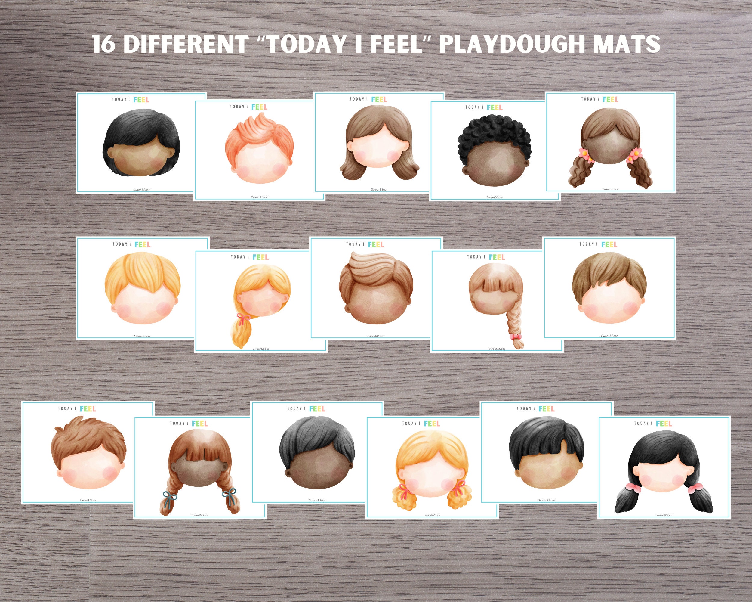 Emotions Play Dough Mats, Preschool Printable, Feelings Play Doh Mats ...