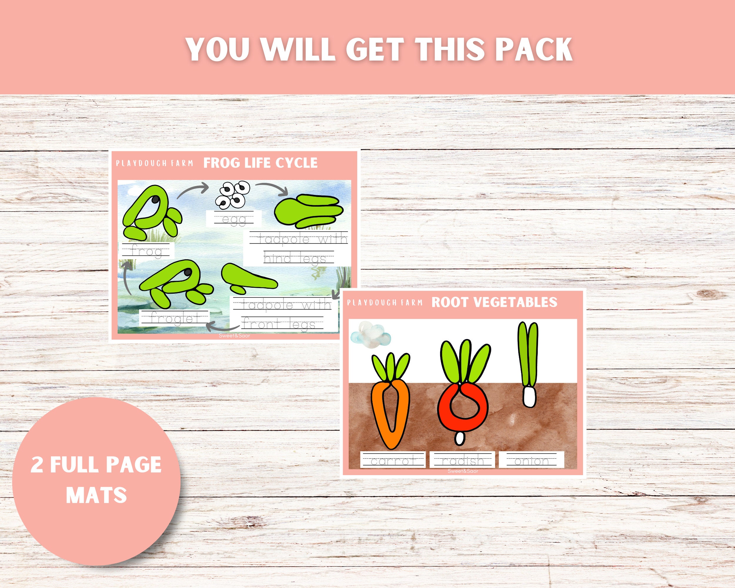 Farm Animal Play Doh Mats Playdough Mats Printable Play Doh - Etsy