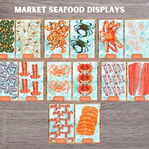 Seafood Market Dramatic Play, Fish Market Pretend Play Printable ...