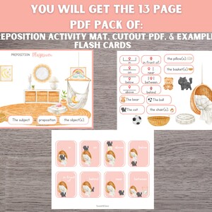 Prepositions Activity, Early Reading Printable, Positional Word Game ...