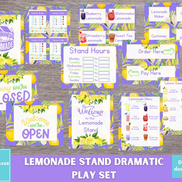 Lemonade Stand Printables - Etsy