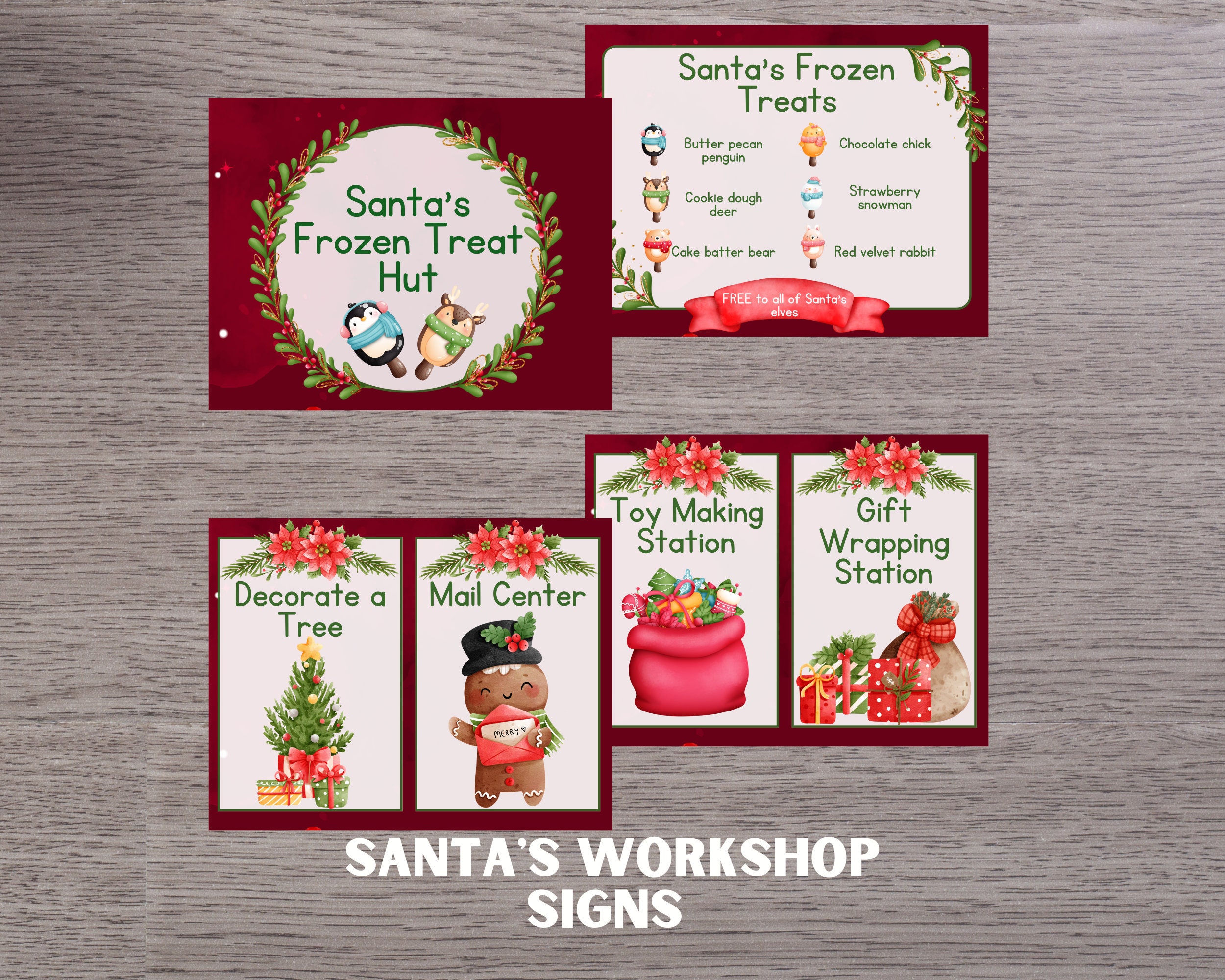 Santa's Workshop Dramatic Play Set: Printable Christmas Pretend Play ...