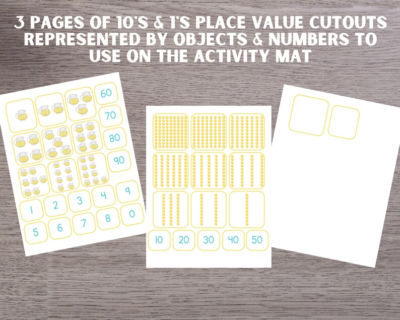 Place Value Counting Activity Printable Math Game First - Etsy