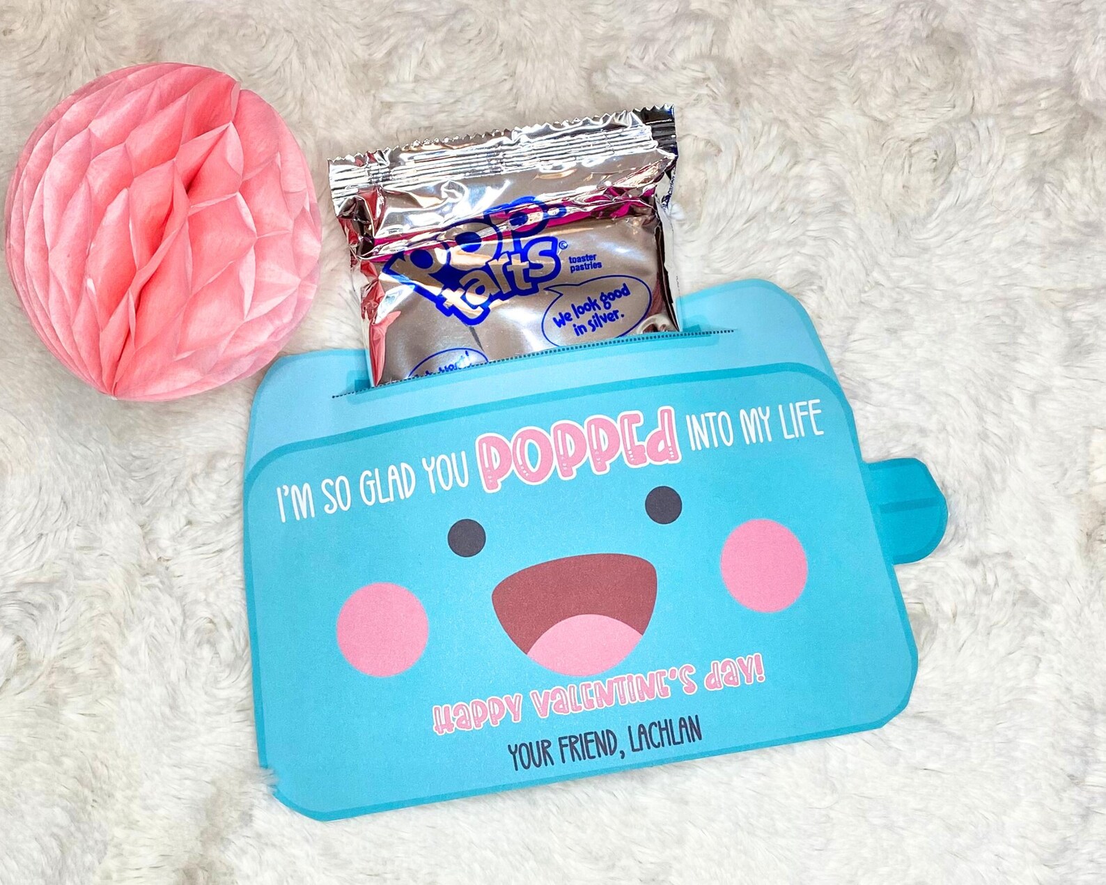 Printable Pop Tart Valentine's Day Cards: Classroom Gift Exchange (PDF ...