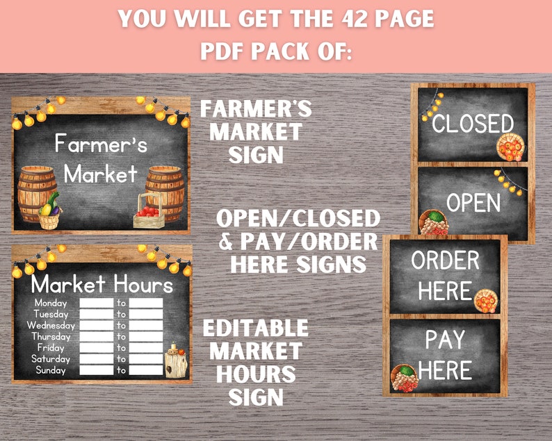 Farmer's Market Dramatic Play Set: Printable Pretend Play (PDF Download ...