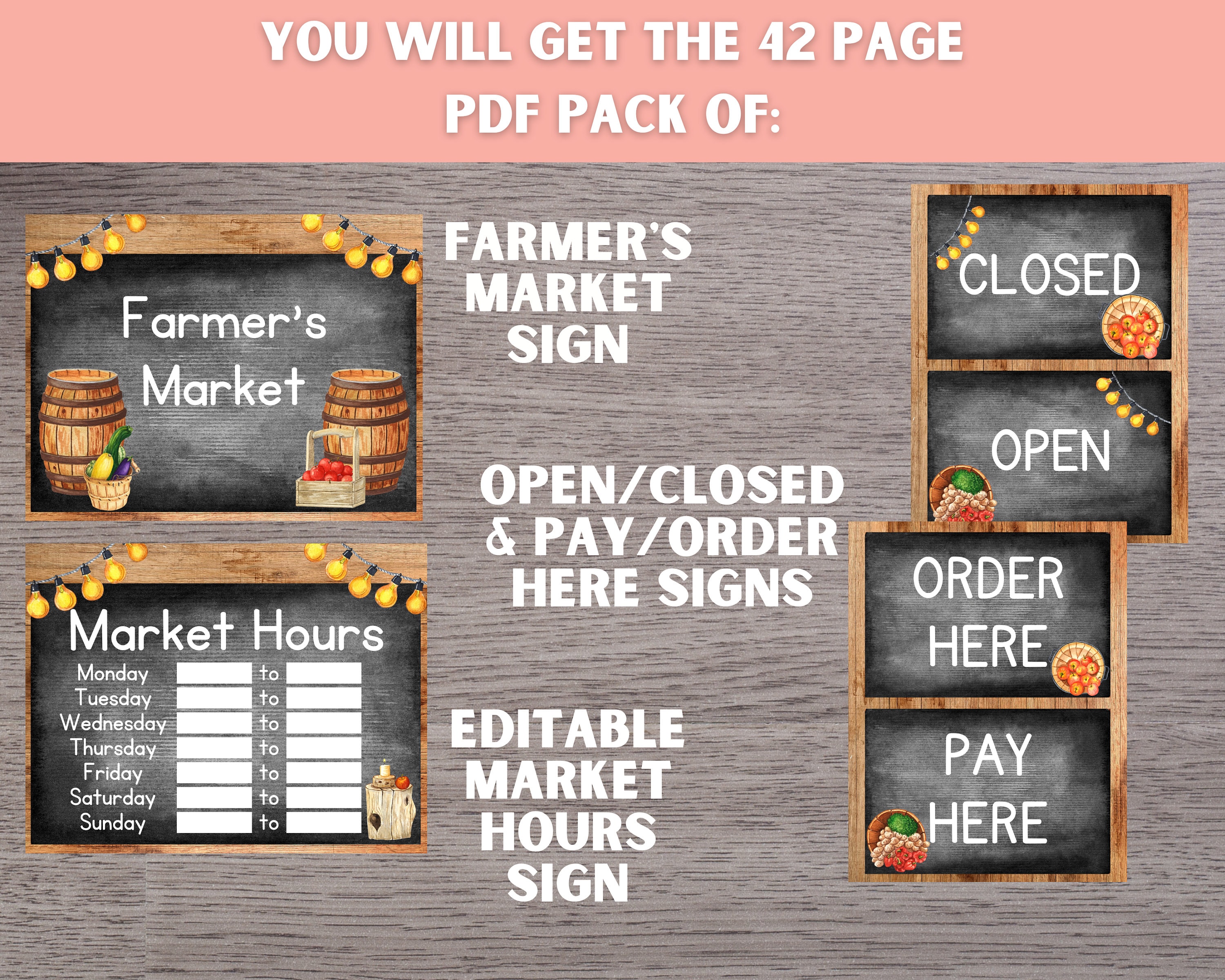 Farmer's Market Pretend Play Printable, Farmer's Market Dramatic Play ...
