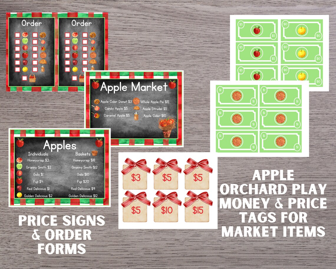 Apple Orchard Pretend Play Apple Orchard Dramatic Play - Etsy
