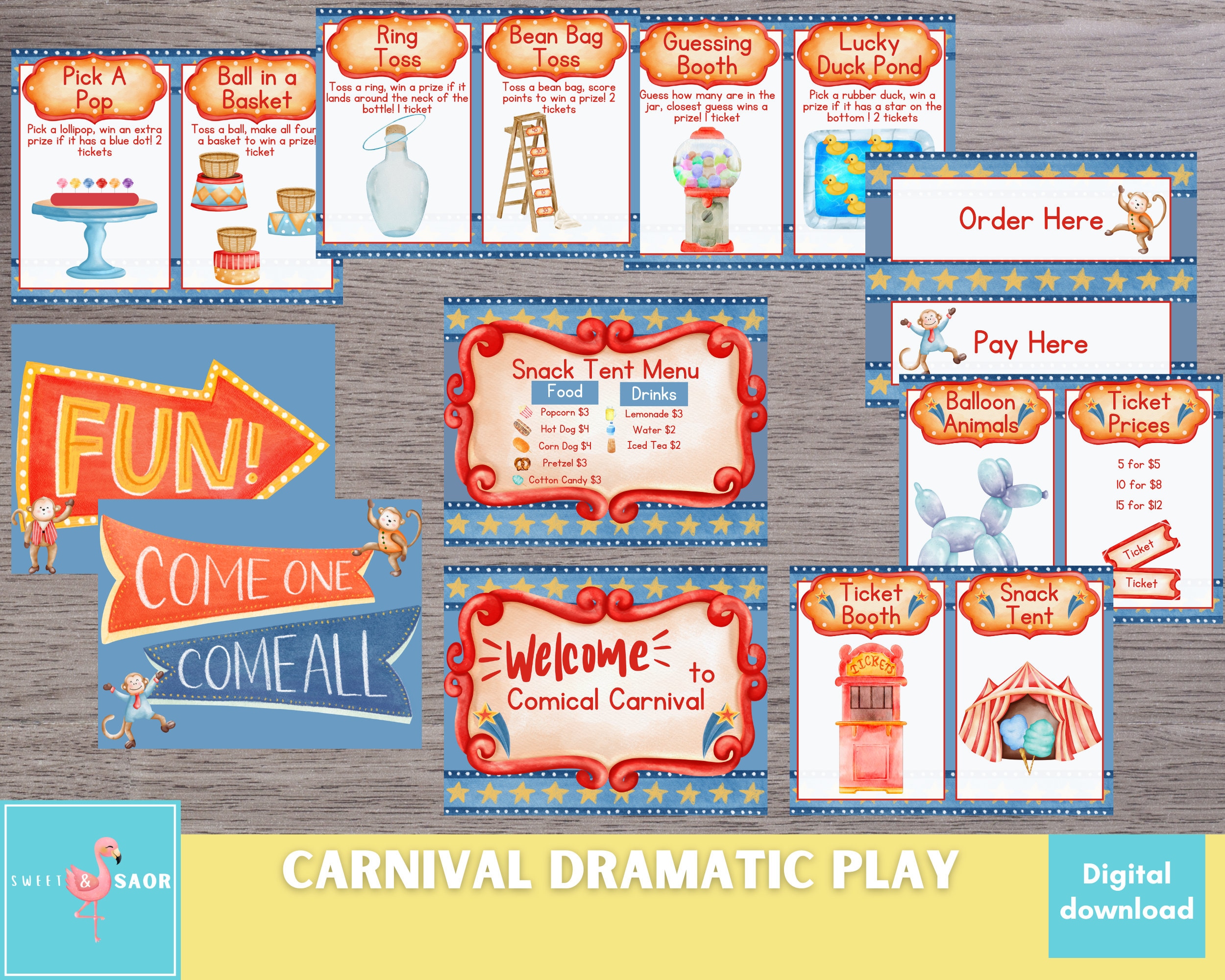 Carnival Dramatic Play, State Fair Pretend Play, Classroom Dramatic ...