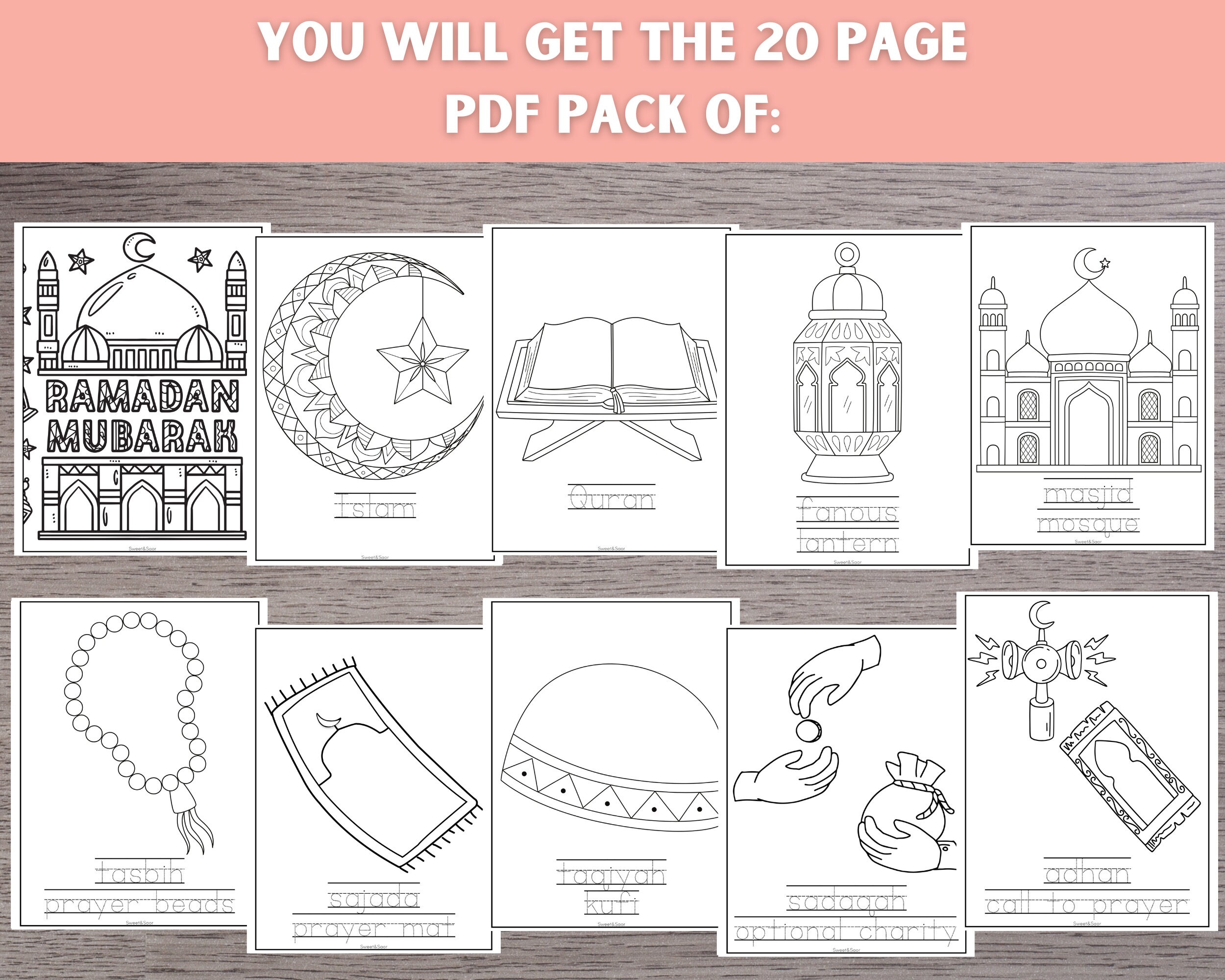 Ramadan Coloring Printable, Islamic Coloring Pages, Ramadan Activities ...