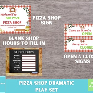 Pretend Play Pizza Parlor Printable, Pizza Parlor Dramatic Play ...