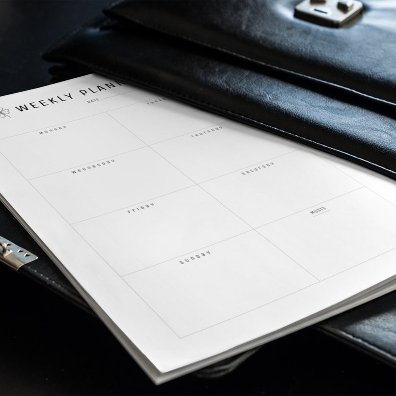 Minimalist Weekly Planner, Printable Weekly Organizer, Digital Planner ...