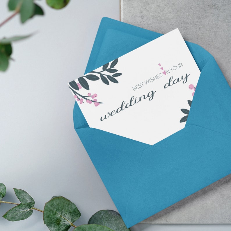 Wedding Card Printable Card for Wedding Best Wishes on Your Wedding Day ...