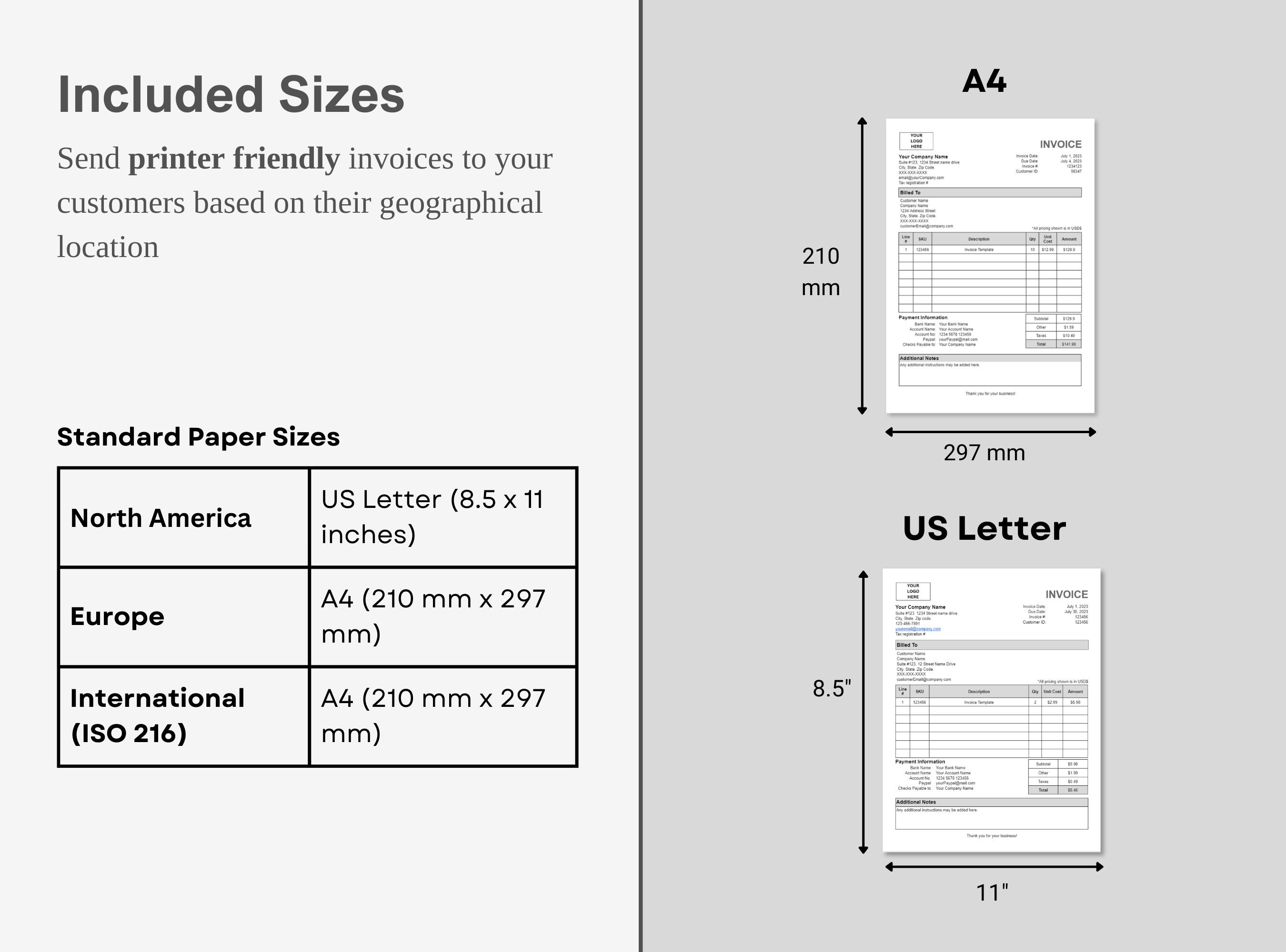 Invoice Template Word - Google Docs Invoice - Editable Business Invoice ...