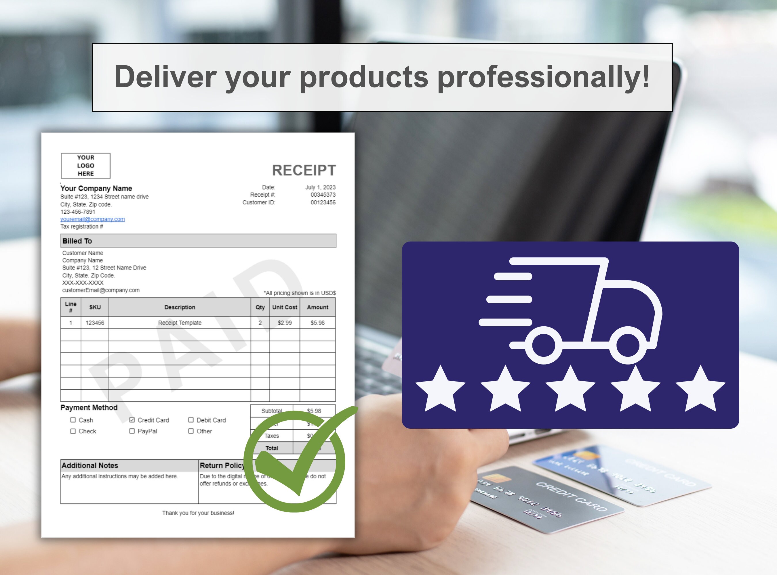 Receipt Template Word - Google Docs Receipt - Printable Receipt ...