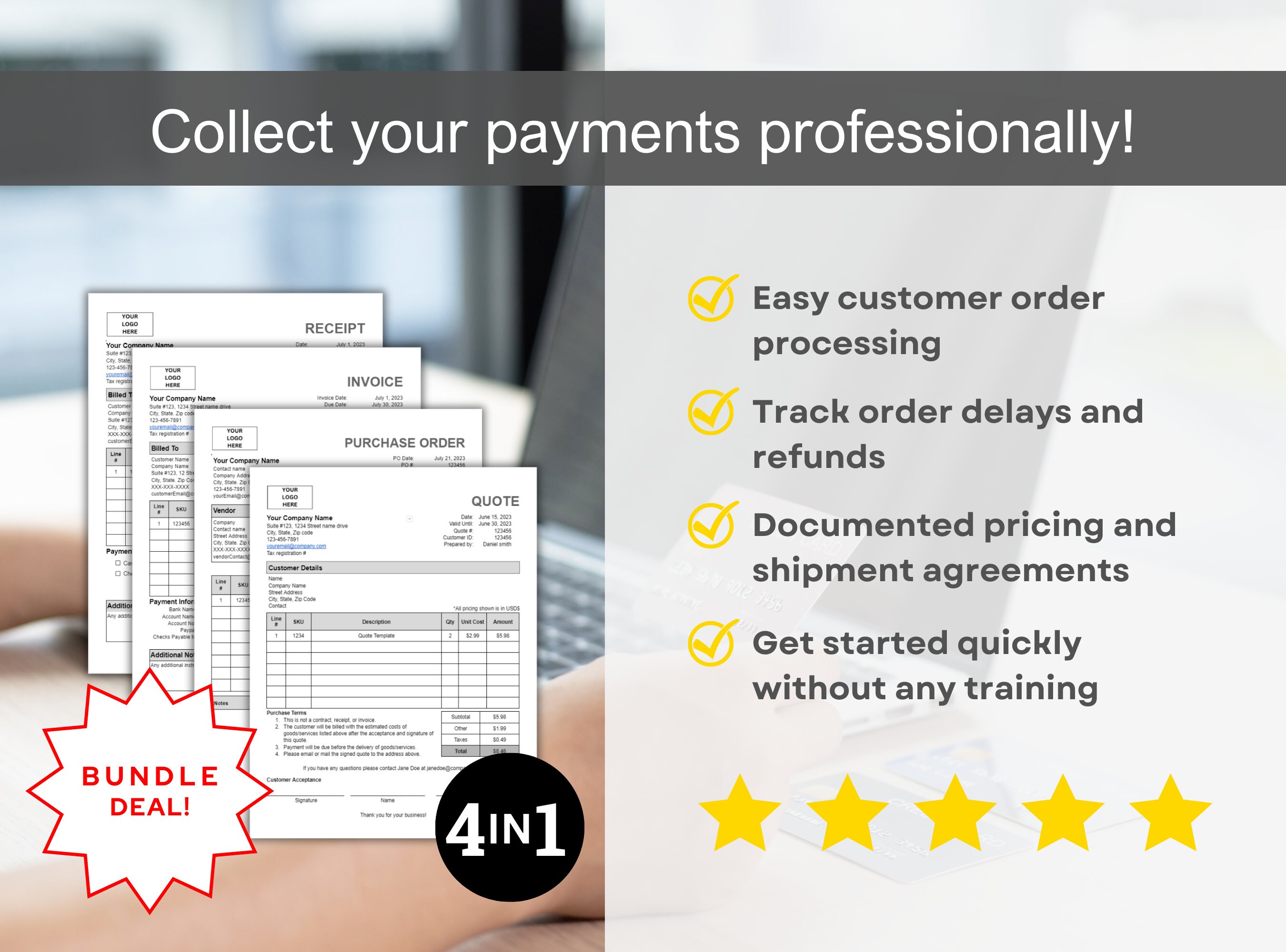 Small Business Starter Kit Templates Package for Word and Google Doc ...