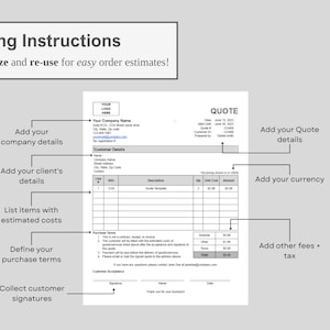 Editable Business Quotation Template. Google Docs Quotation. MS Word ...