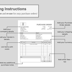 Purchase Order Template Word. Google Docs Purchase Order. Editable ...