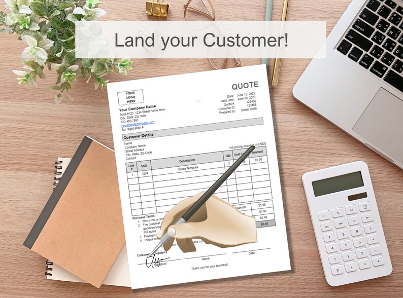 Editable Business Quotation Template. Google Docs Quotation. MS Word ...