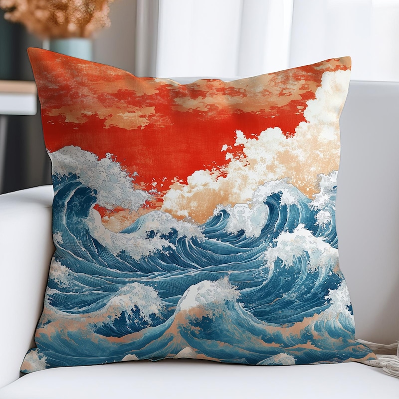 Pillow Case Ukiyoe - Etsy