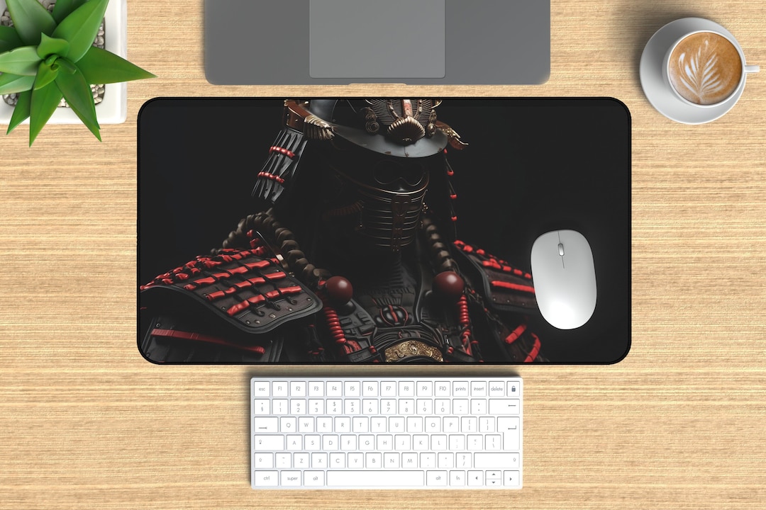 Japanese Samurai Armor Desk Mat | Gaming Desk Mat | Anime Desk Mat for ...