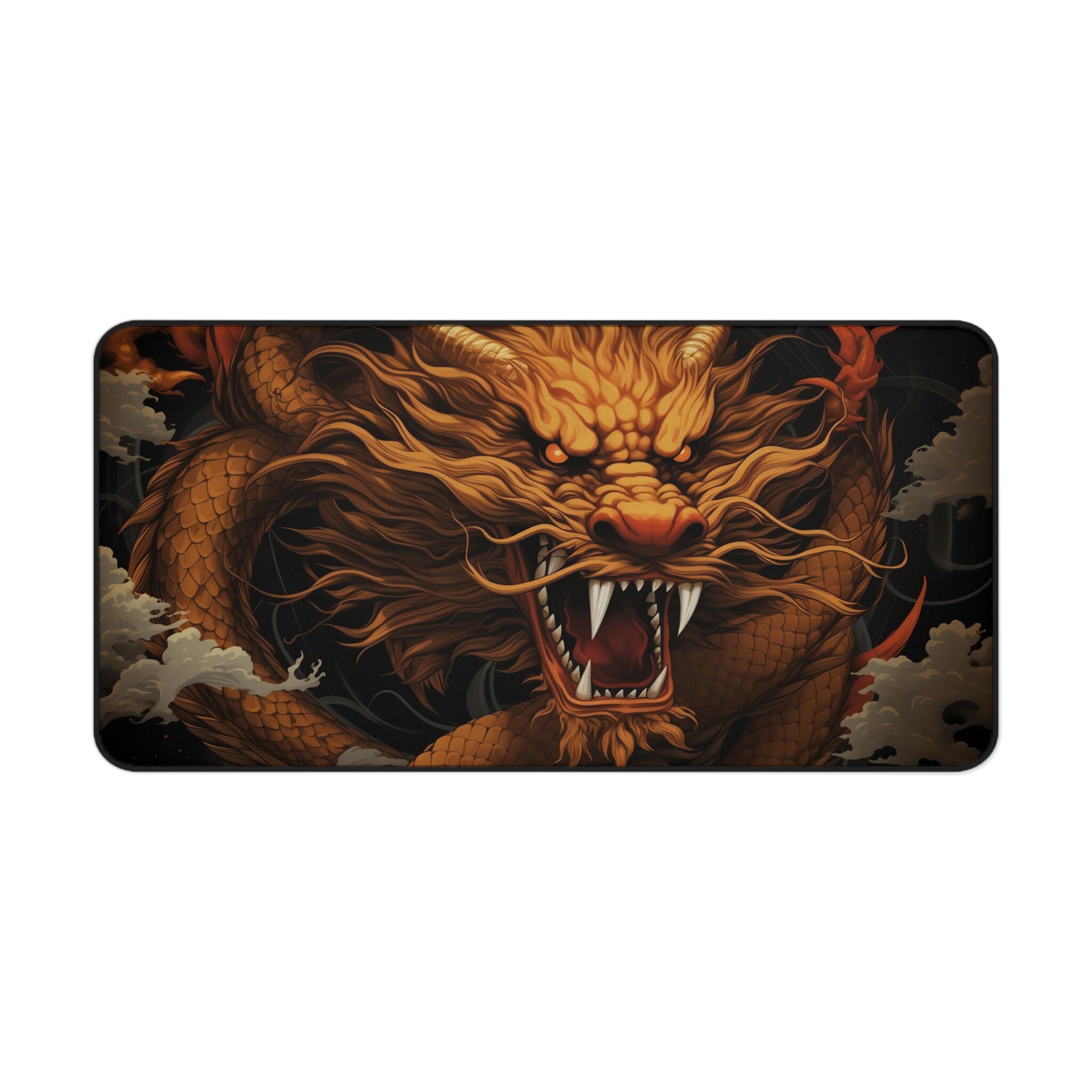 Japanese Dragon Desk Mat Anime Desk Mat Gaming Desk Mat Desk Mat for an ...