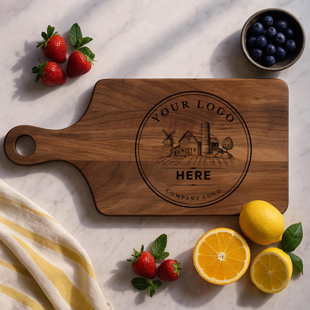 Custom Logo Cutting Board Engraved Restaurant Board Personalized ...