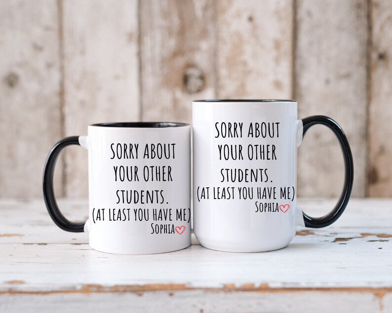 Funny Teacher Mug, Sorry About Your Other Students, Gift for Teacher ...