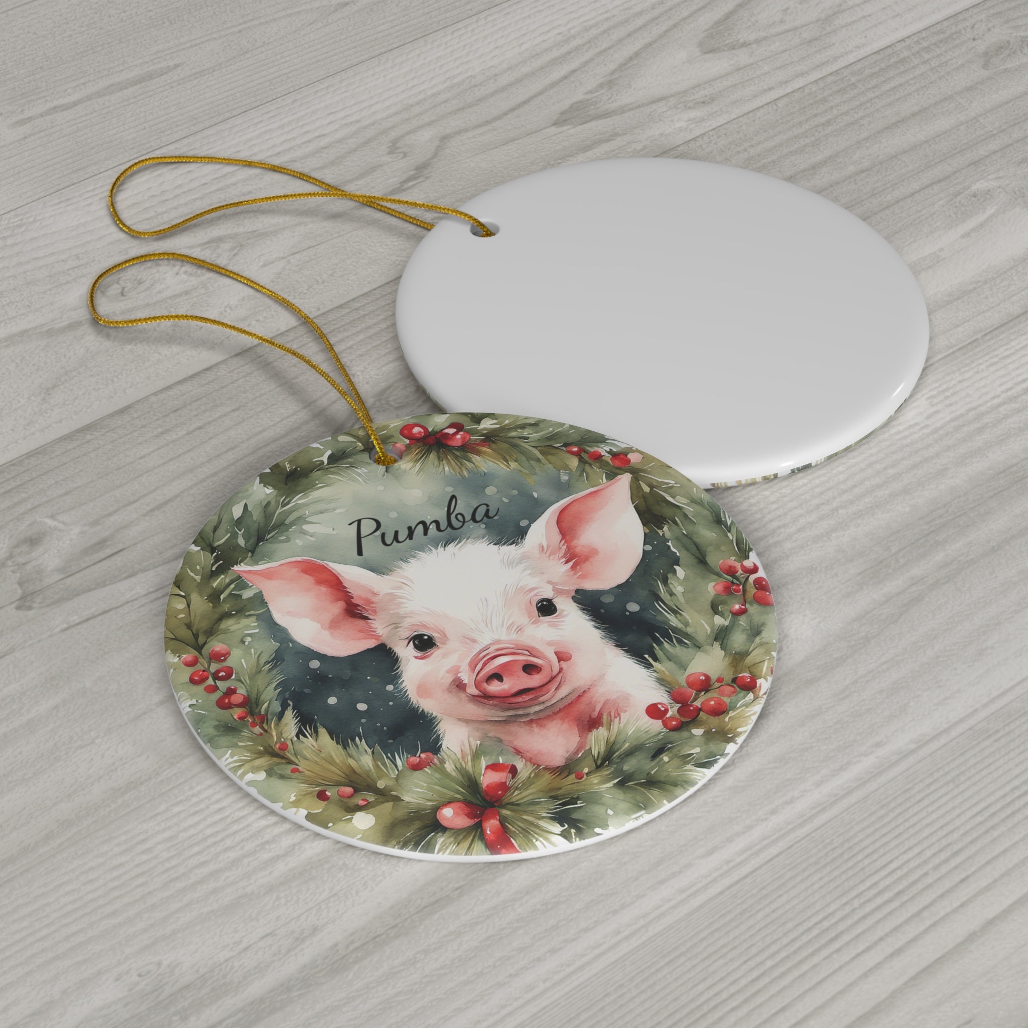 Pig Ornament, Custom Pig Ornament, Family Farm Ornament,christmas Gift ...